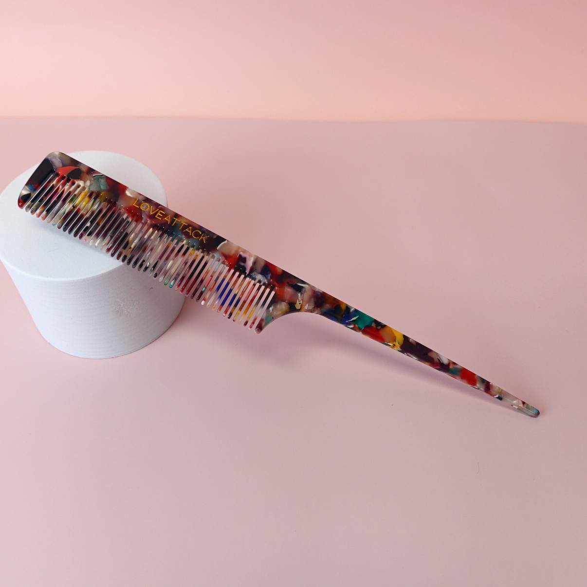 Love Attack Cellulose Acetate Tortoiseshell Tail Hair Comb